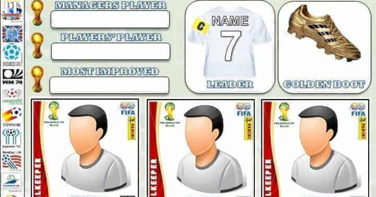 Sport Sticker Book Template – PE4Learning.com
