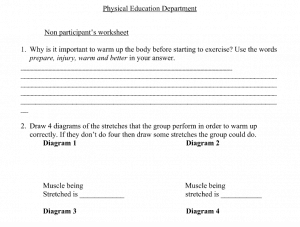 Non-Participant Worksheets in Physical Education – PE4Learning