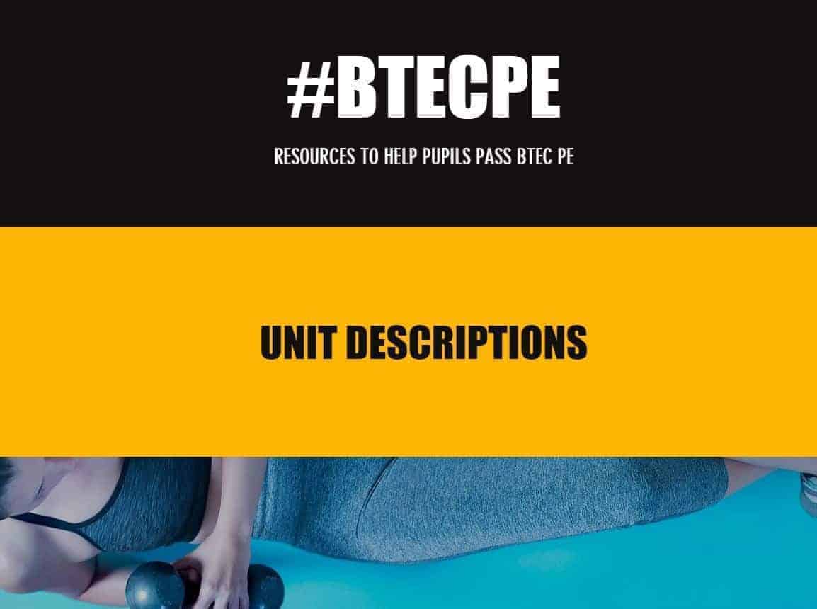 BTEC First in Sport Resources from @Mr_BOWATER – PE4Learning