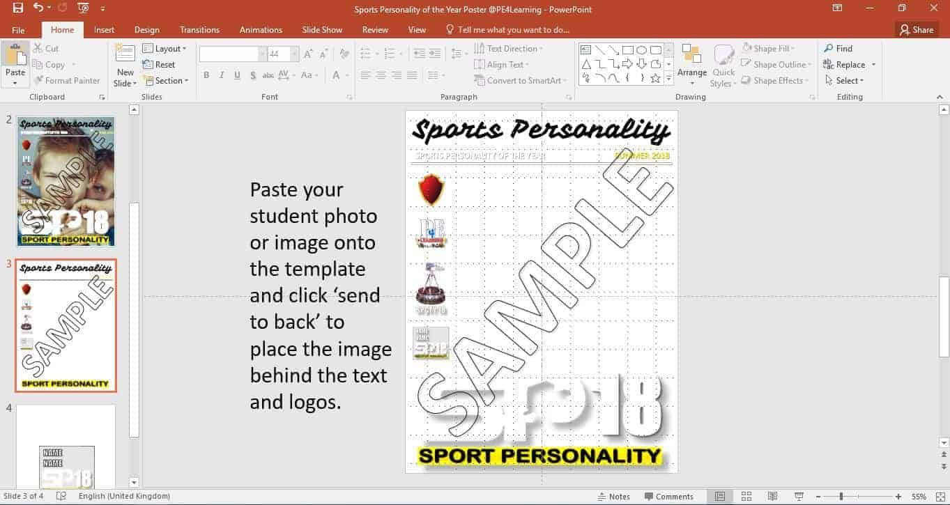 Sports Personality Poster Template – PE4Learning