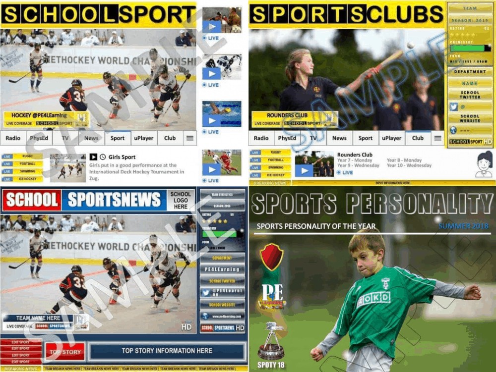 Sports Club & Extra Curricular Poster Templates – PE4Learning