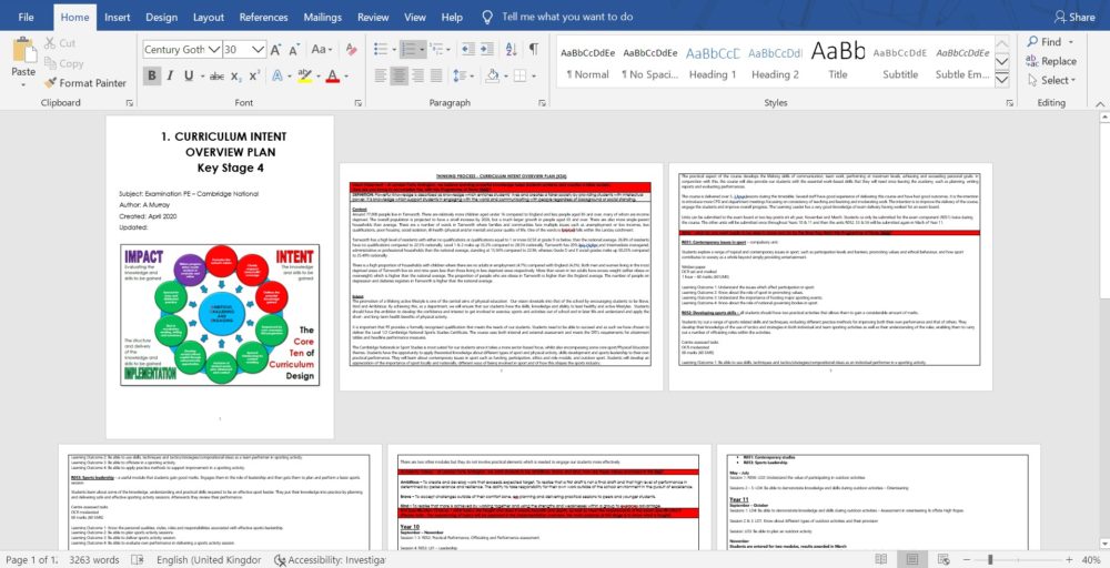 Curriculum Intent Overview KS3 KS4 Core and KS4 Cambridge National from ...