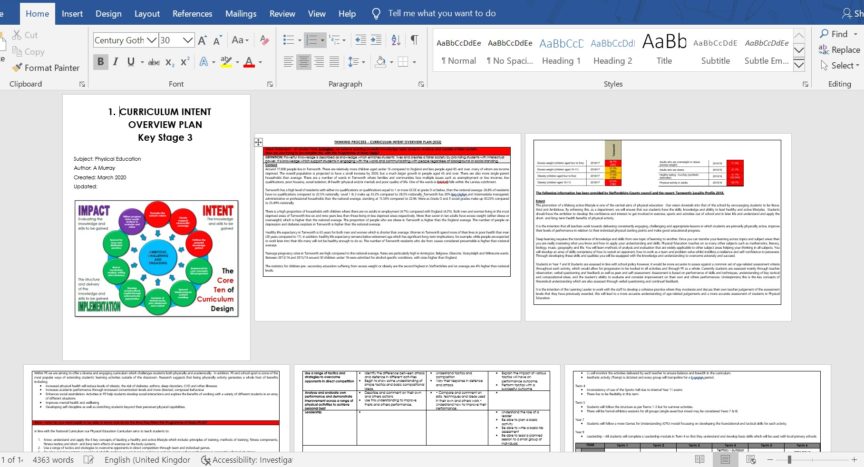 Curriculum Intent Overview KS3 KS4 Core and KS4 Cambridge National from ...