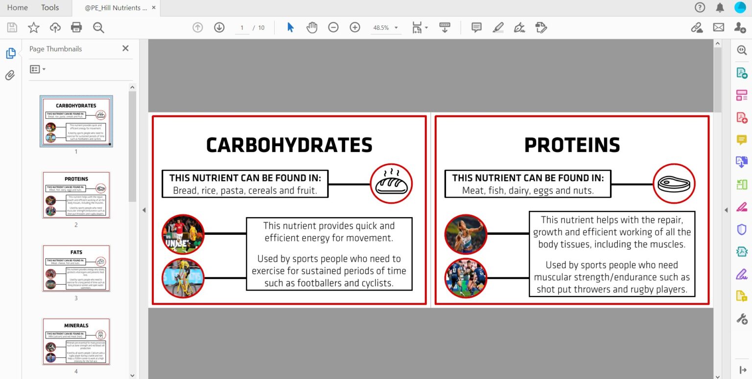 Nutrients – A Balanced Diet Display Posters from @PE_Hill – PE4Learning