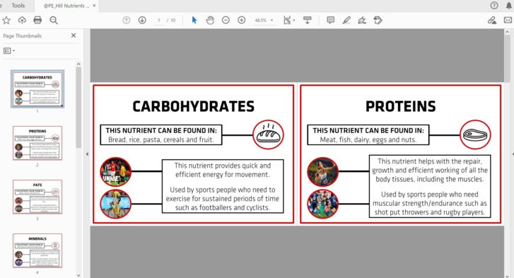 Nutrients – A Balanced Diet Display Posters from @PE_Hill – PE4Learning