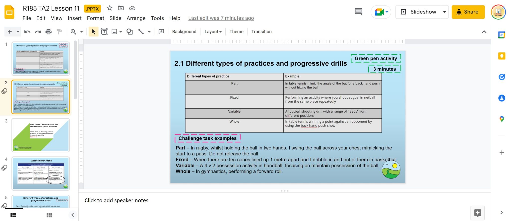 NEW OCR Cam Nat Sport Studies J829/R185/Lesson Powerpoints and Pupil ...